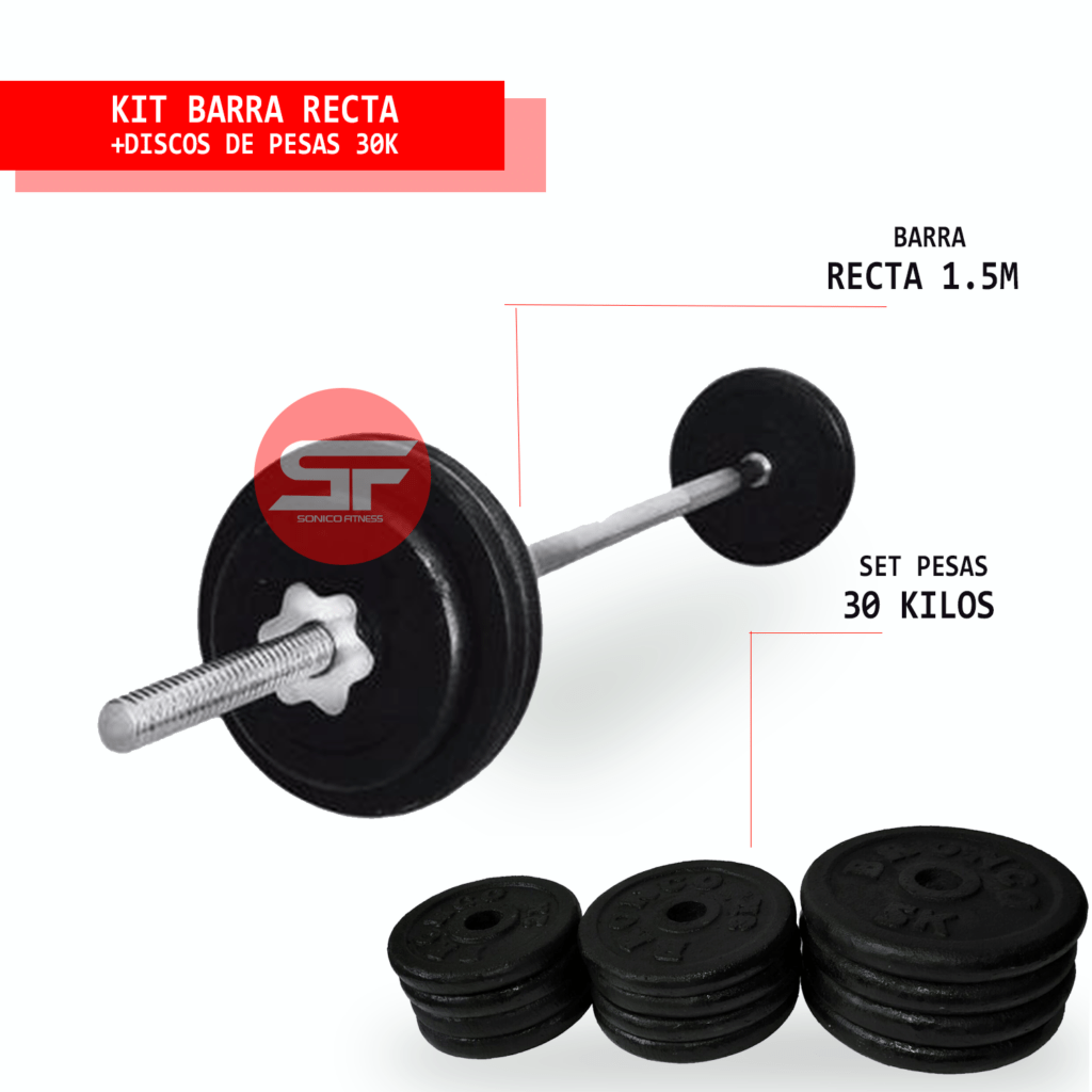 Mini gimnasio Power Standar todo incluído +30kg Pesas | SONICO FITNESS